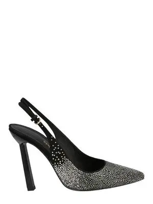 SALVATORE FERRAGAMO Ferragamo Jessie Crystal-Embellished Slingback Pumps