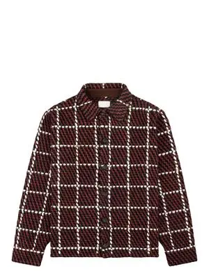 Aimé Leon Dore Plaid Hand-knit Overshirt - Red