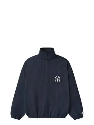 Fear Of God Yankees Suede Fleece Half Zip - Blue