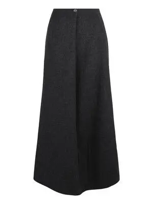 Givenchy Mid-rise Wool-blend Midi Skirt - Grey