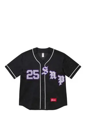 Supreme Old English Baseball Jersey - Black
