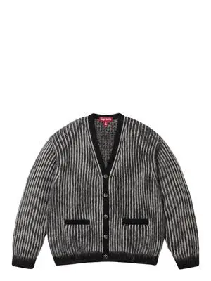Supreme 2-tone Mohair Cardigan - Black