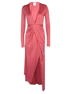 Givenchy Long-sleeve Draped Dress - Red