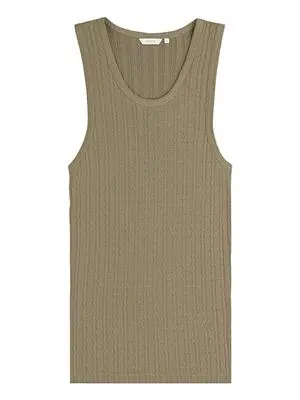 Aimé Leon Dore Eyelet Tank Top - Green