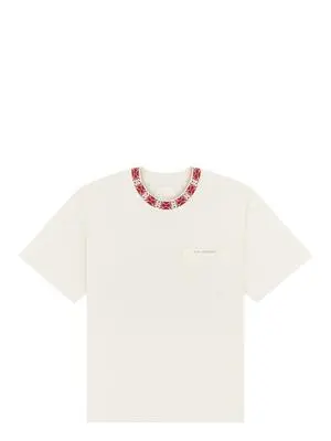 Aimé Leon Dore Jacquard Collar Pocket Tee - Cream