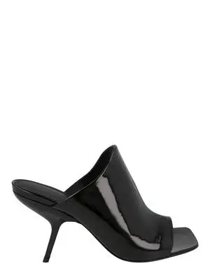 FERRAGAMO Era Patent Leather Mule - Black