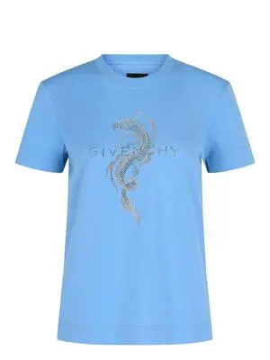 Givenchy Slim Fit Capricorn Dragon T-shirt - Blue