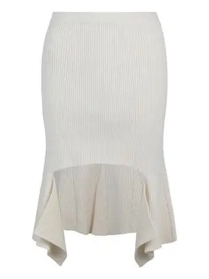 Givenchy Ribbed Knit Skirt - White
