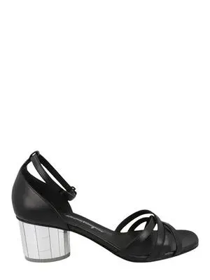 FERRAGAMO Flor 55 Sandal Black