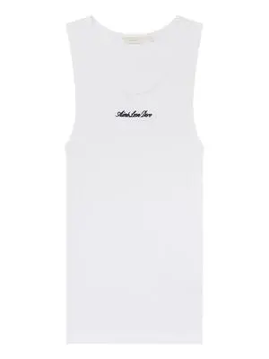 Aimé Leon Dore Embroidered Logo Tank Top - White