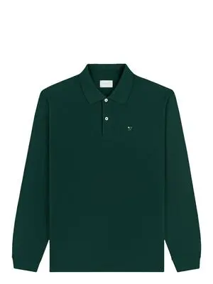 Aimé Leon Dore Long-sleeve Crest Piqué Polo - Green