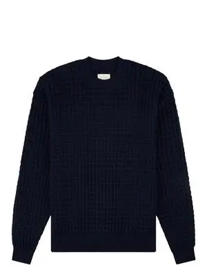 Aimé Leon Dore Waffle Crewneck Sweater - Blue