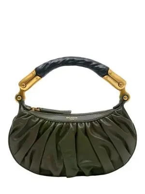 Balmain Mini Ebene Tote Bag Green
