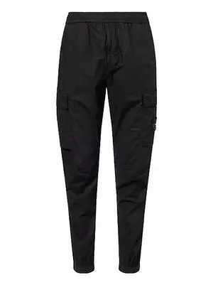 Stone Island Cotton Cargo Trousers - Black