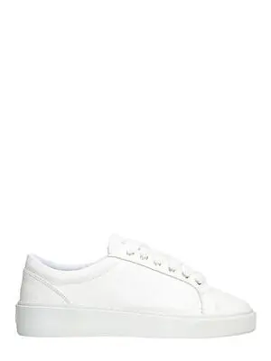 NUMERIS Signet Leather Trainers - White
