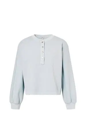 Rails Leonie Round-neck Cotton-jersey Sweatshirt - Arctic Blue