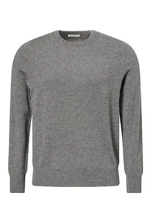 Soft Goat Classic-knit Crewneck Cashmere Jumper - Grey