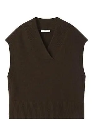 JOSEPH Cashmere Knitted Vest - Cocoa