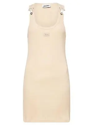 Jean Paul Gaultier Ribbed Sleeveless Mini Dress - Nude