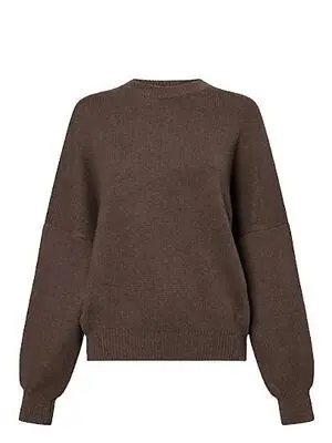 Khaite Margaux Round-neck Cashmere Jumper - Coffee