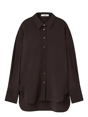 JOSEPH Crepe De Chine Silk Blouse - Cocoa