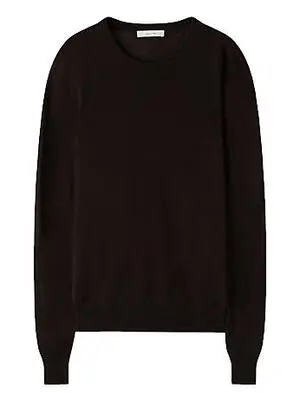 JOSEPH Cashair Round-neck Cashmere Jumper - Cocoa
