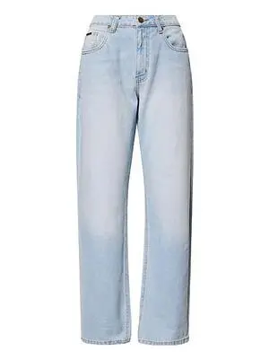 RU & ROCKA Vintage Fit Straight-leg Denim Jeans - Light Wash