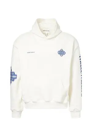 THE COUTURE CLUB Motion Blurred Emblem Cotton-jersey Hoodie - Navy