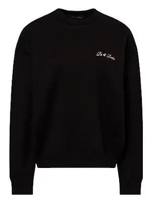 RU & ROCKA Logo-embroidered Knitted Jumper - Black