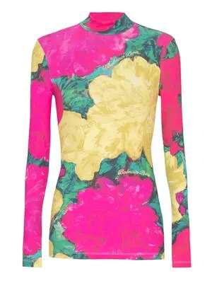Balmain Printed High-neck Top - Multicolor
