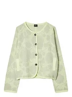 Paul Smith Sage Jacquard Floral Cardigan - Green