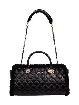 Guess Quilted Tote Bag - Black