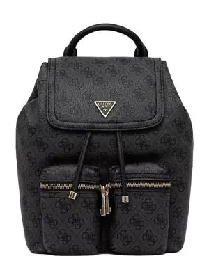 Guess Manhattan Monogram-pattern Backpack - Black