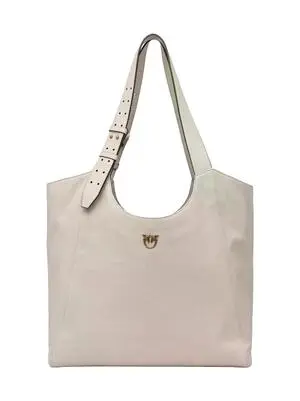 Pinko Logo Tote Bag - Neutrals