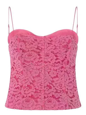 Pinko Lace-overlay Camisole Top - Pink