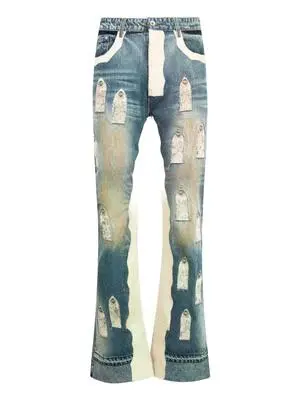 WHO DECIDES WAR BY EV BRAVADO Howdy Appliqué Jeans - Blue
