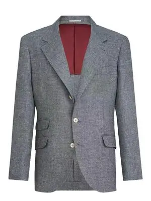 Brunello Cucinelli Single-breasted Blazer - Grey