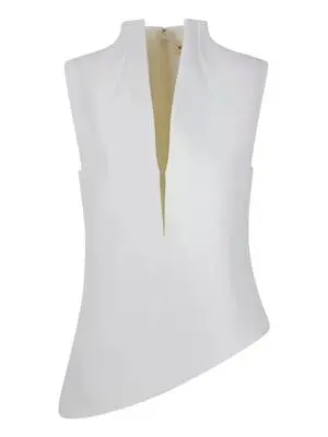 Khaite Asymmetric Sleeveless Top - White