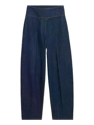 AMI High-Waisted Belted Jeans