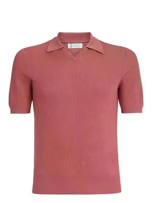 Brunello Cucinelli Ribbed T-shirt - Red