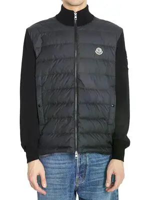 Moncler Padded Zip-up Cardigan - Black