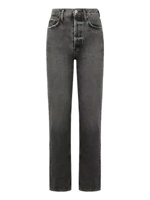 AGOLDE Distressed Straight Leg Jeans - Grey