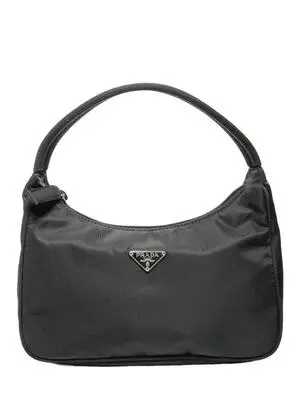 PRADA 1990s Triangle-Logo Tote Bag