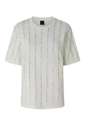 Pinko Embellished Round-neck T-shirt - White