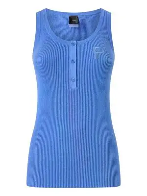 Pinko Buttoned Ribbed Tank Top - Blue
