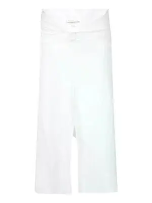 Victoria Beckham Twisted-detail Midi Skirt - White