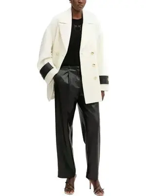 Pinko Button-up Pea Coat - White