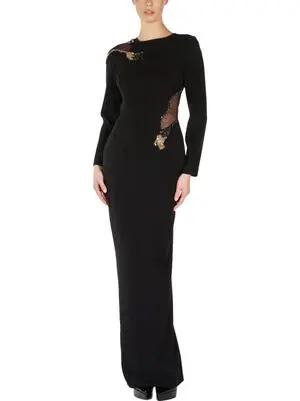 ARAFTU Embellishment-detail Split Maxi Dress - Black