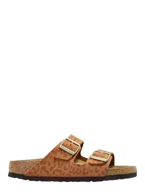 BIRKENSTOCK Arizona Animal-print Buckle Sandals - Brown