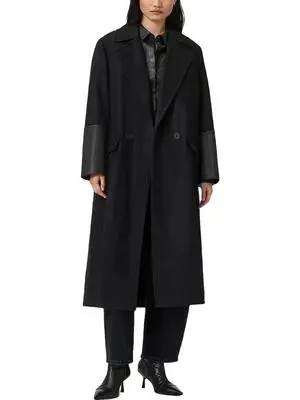 ALLSAINTS Sellma Long-sleeve Coat - Black